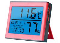 China Battery Digital Hygro Thermometer with Timer Alarm Date -10C to 50C 10-99%RH for sale