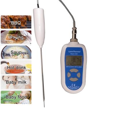 China Blue Kitchen Meat Thermometer / Waterproof Digital Cooking Food Thermometer for sale
