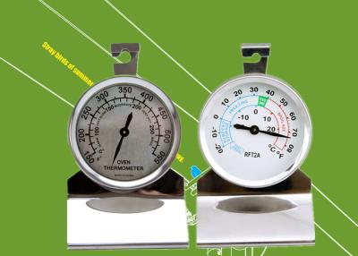 China 58mm Stainless Steel Hanging Oven Thermometer 100-250C 150-550F Glass Lens for sale