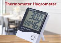 China Digital Temperature Humidity Meter HTC-1 Indoor Thermometer Hygrometer with Clock -10 to 50C for sale