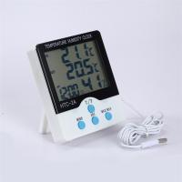 China Digital Hygro Thermometer Indoor Outdoor with Clock External Sensor -50 to 70C for sale