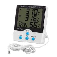 China Digital Hygro Thermometer Indoor Outdoor with Clock External Sensor -50 to 70C for sale