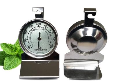 China 58mm Diameter Hanging Oven Thermometer Stainless Steel Bimetal Thermometer for sale