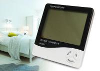 China AAA Battery Indoor Digital Thermometer Hygrometer with Time Display -50 to 70C for sale