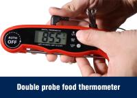 China High Temperature Alarm Dual Probe BBQ Smoker Thermometer 300°C 304 Stainless Steel for sale