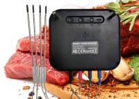 China WiFi Bluetooth BBQ Food Thermometer 4 Probes 300ft Range 0.4C Accuracy for sale