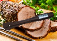 China Stainless Steel Long Probe Digital Thermometer -50 to 300°C for Chocolate Making with Silicone Spatula for sale