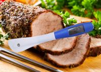 China Stainless Steel Long Probe Digital Thermometer -50 to 300°C for Chocolate Making with Silicone Spatula for sale