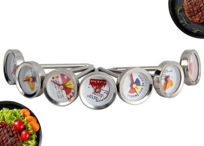 China Bimetallic Dial Thermometer 1 Inch 60mm Probe BBQ Food Temperature Gauge for sale