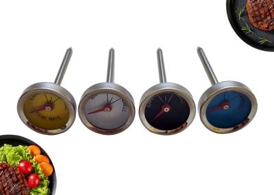 China 1 Inch Dial BBQ Meat Thermometer Temperature Gauge Food Safe SUS 304 Probe 60mm for sale