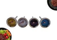 China 1 Inch Dial BBQ Meat Thermometer Temperature Gauge Food Safe SUS 304 Probe 60mm for sale