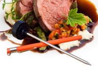 China 120mm Probe Wireless Barbecue Thermometer Digital Instant Read Black Color for sale