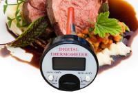 China 120mm Probe Wireless Barbecue Thermometer Digital Instant Read Black Color for sale