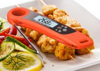 China Automatic Reading Rotation BBQ Meat Thermometer IP67 Waterproof 300C 304 Probe for sale