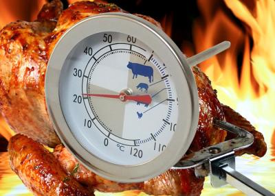 China 3 Inch Kitchen Analog BBQ Meat Thermometer Heat Resistant For Grilling Oven for sale