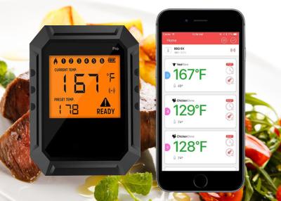 China Digital Food Wireless Bluetooth BBQ Thermometer For Grill Oven Stainless Steel Probe for sale