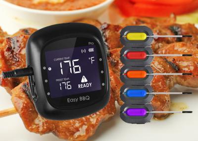 China Bluetooth 4.0 Meat Thermometer 100m Wireless Range 6 Probes Food Grade 304 Stainless Steel for sale