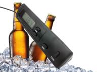 China Black Color Refrigerator Freezer Digital Thermometer With 1 Meter Molded Case Probe for sale