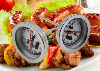 China 2 Inch Stainless Steel Bimetal BBQ Meat Thermometer 105mm Probe 0-120C for sale