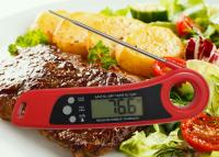China Digital BBQ Meat Thermometer 300°C Auto Rotation Display Kitchen Cooking 304 Stainless Steel Probe for sale