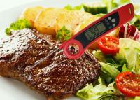 China Digital BBQ Meat Thermometer 300°C Auto Rotation Display Kitchen Cooking 304 Stainless Steel Probe for sale