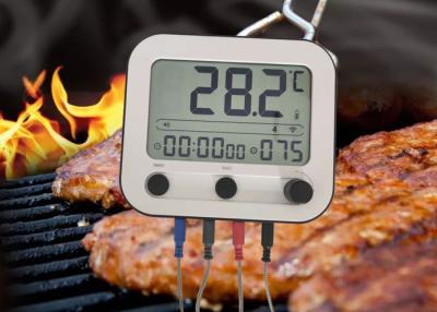 China Rechargeable Wireless Bluetooth Meat Thermometer 4 Probes 100m Range WiFi for sale