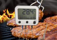 China Wireless Bluetooth Grill Thermometer 4 Probes 100m Range USB Rechargeable LCD Display for sale