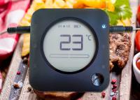 China Bluetooth Probe Thermometer Wireless Control 6 Channel 1000mm Cable ABS Case for sale