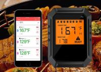 China Bluetooth Grill Thermometer with Timer 6 Probes 100m Range ABS Case for sale