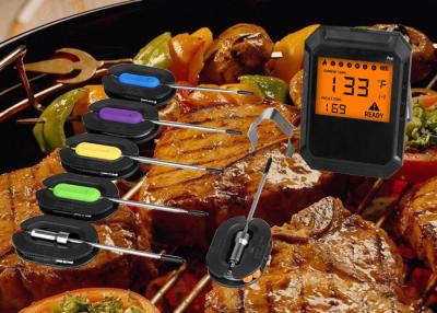 China Bluetooth Grill Thermometer with Timer 6 Probes 100m Range ABS Case for sale
