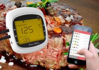 China Six Probe Bluetooth BBQ Thermometer 300ft Wireless Range High Accuracy with Backlight LCD for sale