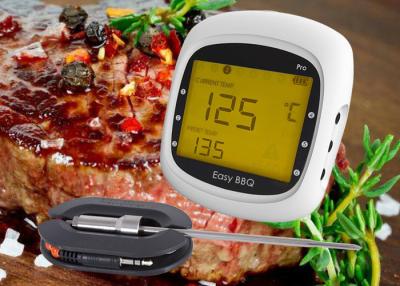China Six Probe Bluetooth BBQ Thermometer 300ft Wireless Range High Accuracy with Backlight LCD for sale