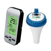 China Solar Powered Wireless Aquaculture Thermometer 100m Range Digital Water Temperature Monitor for sale