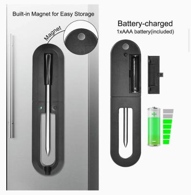 China AAA Battery Instant Read Bluetooth Food Thermometer 2 in 1 Probe 60m Range for sale