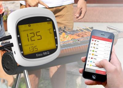 China Wireless Bluetooth Kitchen Meat Thermometer with LCD Screen 6 Probes 100m Range for sale
