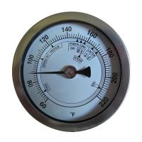 China 80mm Dial Bimetallic Weldless Brewing Thermometer 60-220F 1/2 NPT Stainless Steel 304 for sale