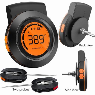 China LCD Screen 2 In 1 BBQ Smoker Bluetooth Food Thermometer for sale