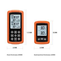China 433MHz Dual Probe Digital Food Thermometer with Meat Doneness Preset IP65 for sale
