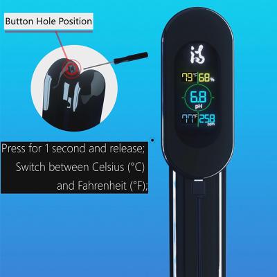 China 32F To 140F Digital LCD Aquarium Thermometer Temp PH TDS Air Temp Humidity Tester for sale