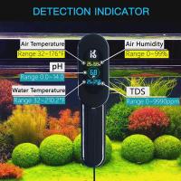 China 32F To 140F Digital LCD Aquarium Thermometer Temp PH TDS Air Temp Humidity Tester for sale