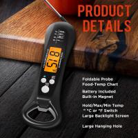 China Digital Waterproof Instant Read Food Thermometer BBQ Cooking Oven Meat With Magnet for sale