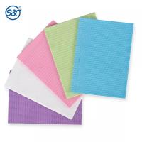China SJ medical dental bibs wholesale pink black disposable waterproof patient use dental bibs accept custom printed for sale