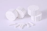 China SJ Dental Cotton Rolls Nature cotton Hydrophilic High Absorbent Medical Dental Cotton Roll for sale