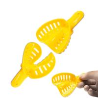 China SJ Dental Impression Trays Multicolor Perforated Plastic Tray Upper Disposable Impression Trays Dental for Adults and Kids for sale