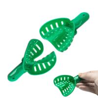 China SJ Dental Impression Trays Multicolor Perforated Plastic Tray Upper Disposable Impression Trays Dental for Adults and Kids for sale