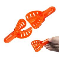 China SJ Dental Impression Trays Multicolor Perforated Plastic Tray Upper Disposable Impression Trays Dental for Adults and Kids for sale
