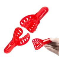China SJ Dental Impression Trays Multicolor Perforated Plastic Tray Upper Disposable Impression Trays Dental for Adults and Kids for sale