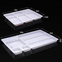 China SJ Plastic Disposable Separating Dental Instrument Tray Divided Setup Dental Kit Tray Wholesale for sale