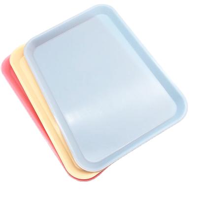 China Surgical Instruments Oral Care Dental Plastic Flat Tray Colorful for sale