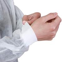 China Nonwoven Adult  Disposable Unisex Lab Coats For Doctor Nurse for sale